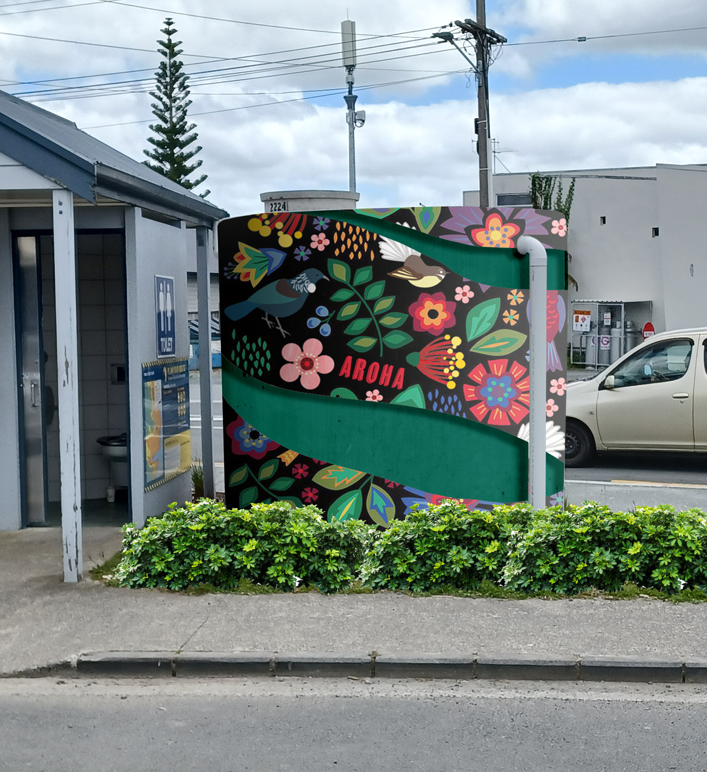 Mural designs for Moir Street water tank