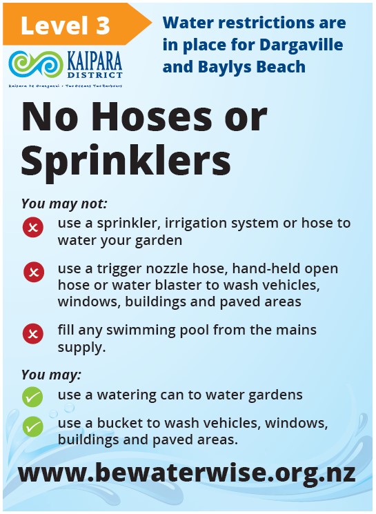 Drought and Water Restrictions, Kaipara District Council